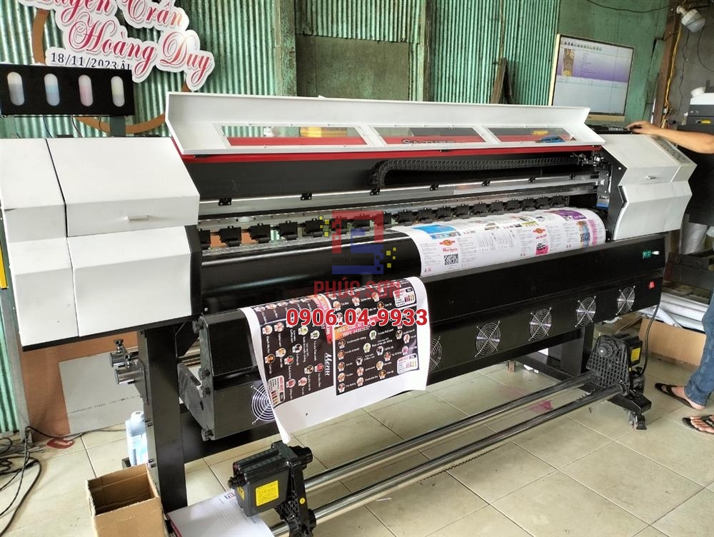 Máy in Decal - PP - tem xe Saitu 1,6m và 1,8 mét - Máy in phun khổ lớn ...